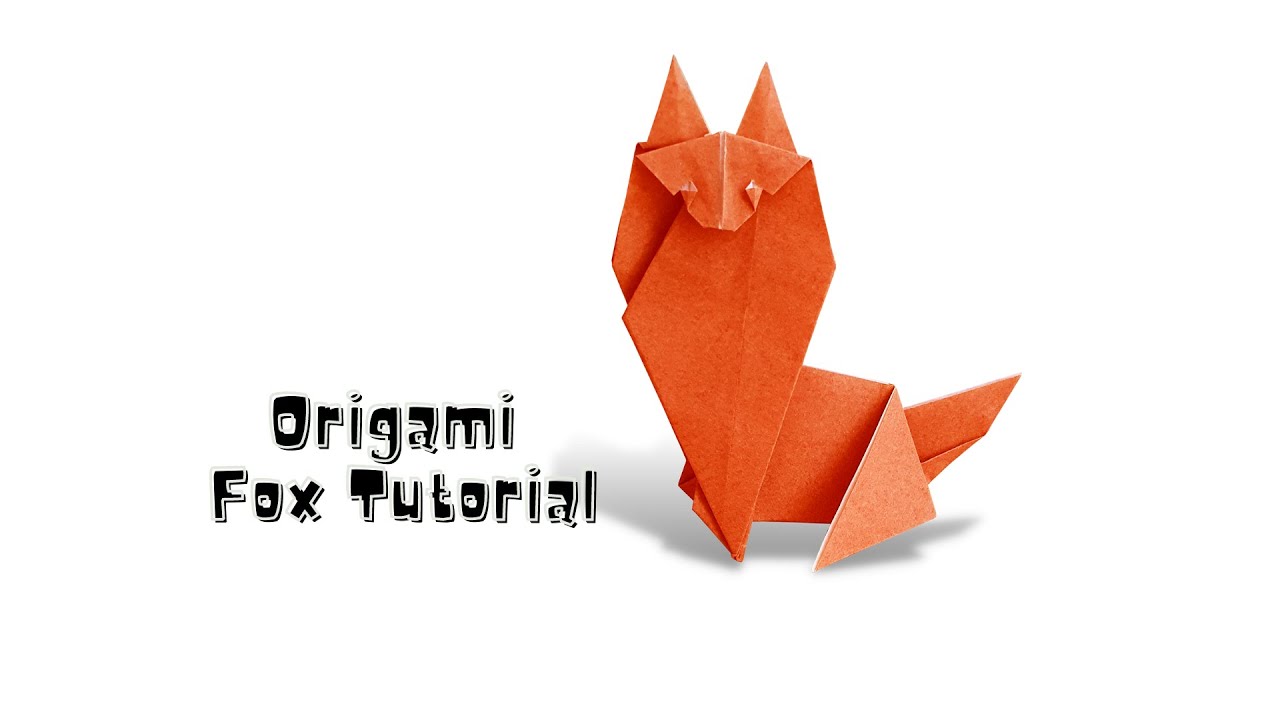 Easy Origami fox Tutorial for kids & beginners Easy craft for Autumn ...
