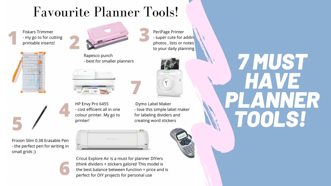 7 Must Have Planner Tools! - YouTube