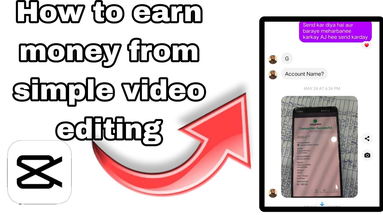 How to earn online money by simple editing || editing class 5 - YouTube