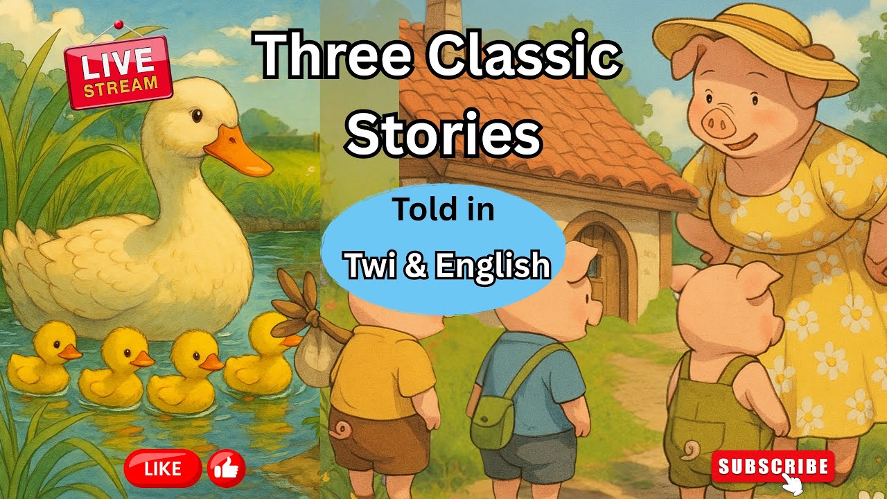 Twi and English Story compilation | Akan | Ghana | Three Little Pigs # ...