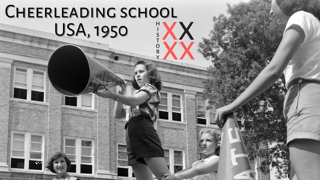 Cheerleading school USA, 1950 - YouTube