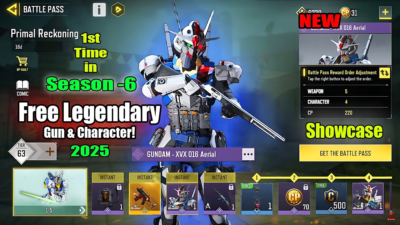 Upcoming S6 Gundam 1st look & all Rewards Showcase | Codm Leaks| Free ...