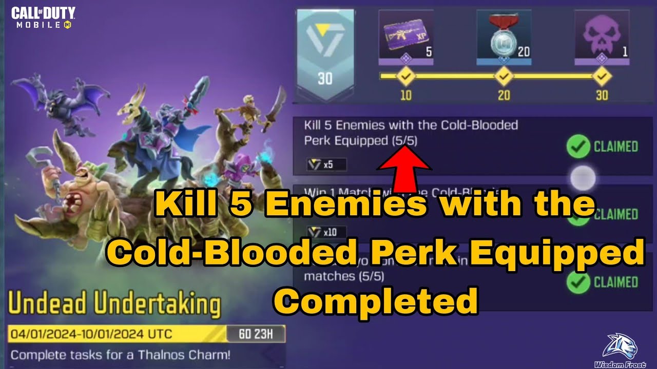 Kill 5 Enemies with the Cold-Blooded Perk Equipped Cod Mobile 2024 ...