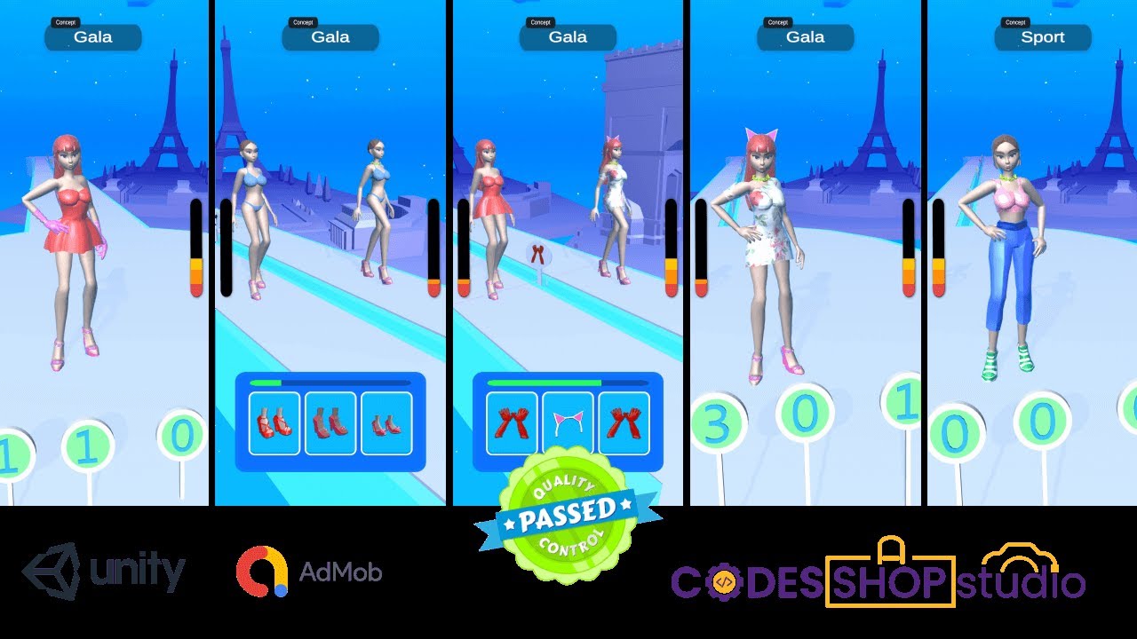 Fashion Walk | Unity Game | fashion show - YouTube
