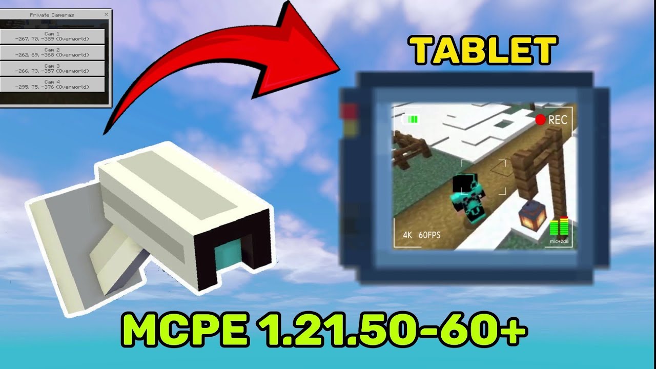 CCTV Camera Addon V2 MCPE 1.21 | Security Camera Mod for Minecraft PE ...