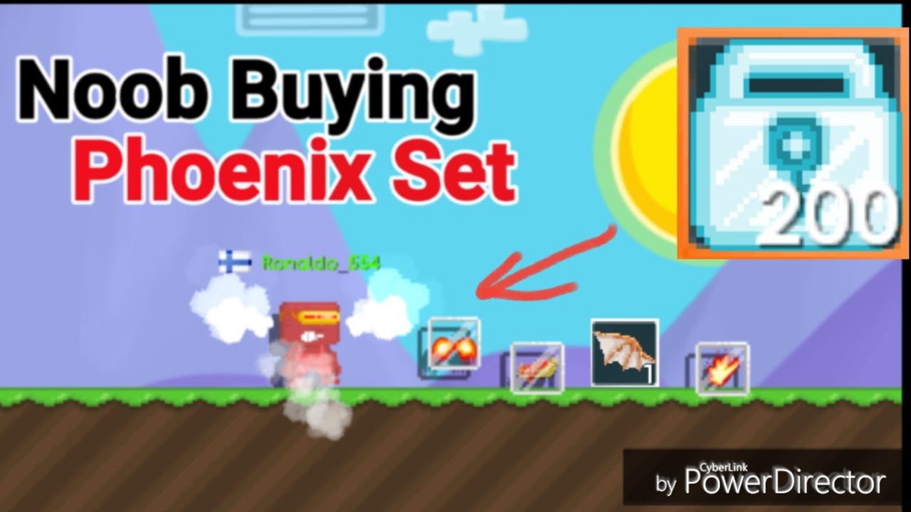 Noob Buying Phoenix Set! OMG - Growtopia - YouTube