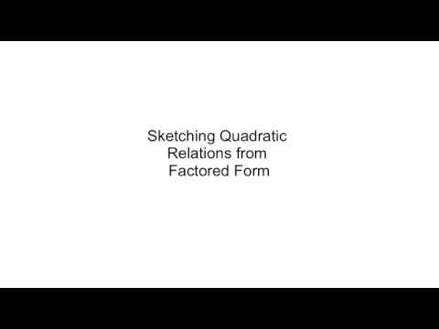 MPM2D Lesson 16 -- Sketching Factored Form Quadratics - YouTube