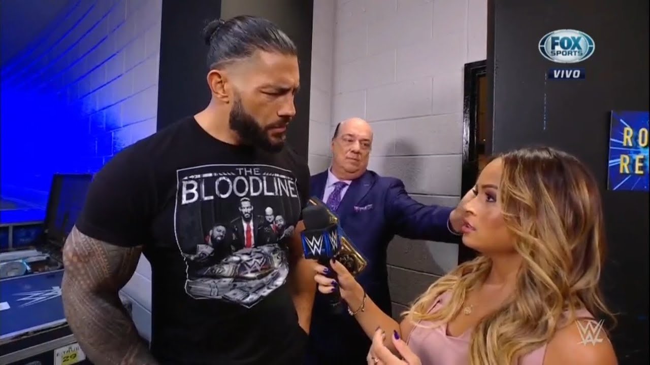 Roman Reigns confronta a Kayla Braxton en Backstage - WWE Smackdown 12 ...