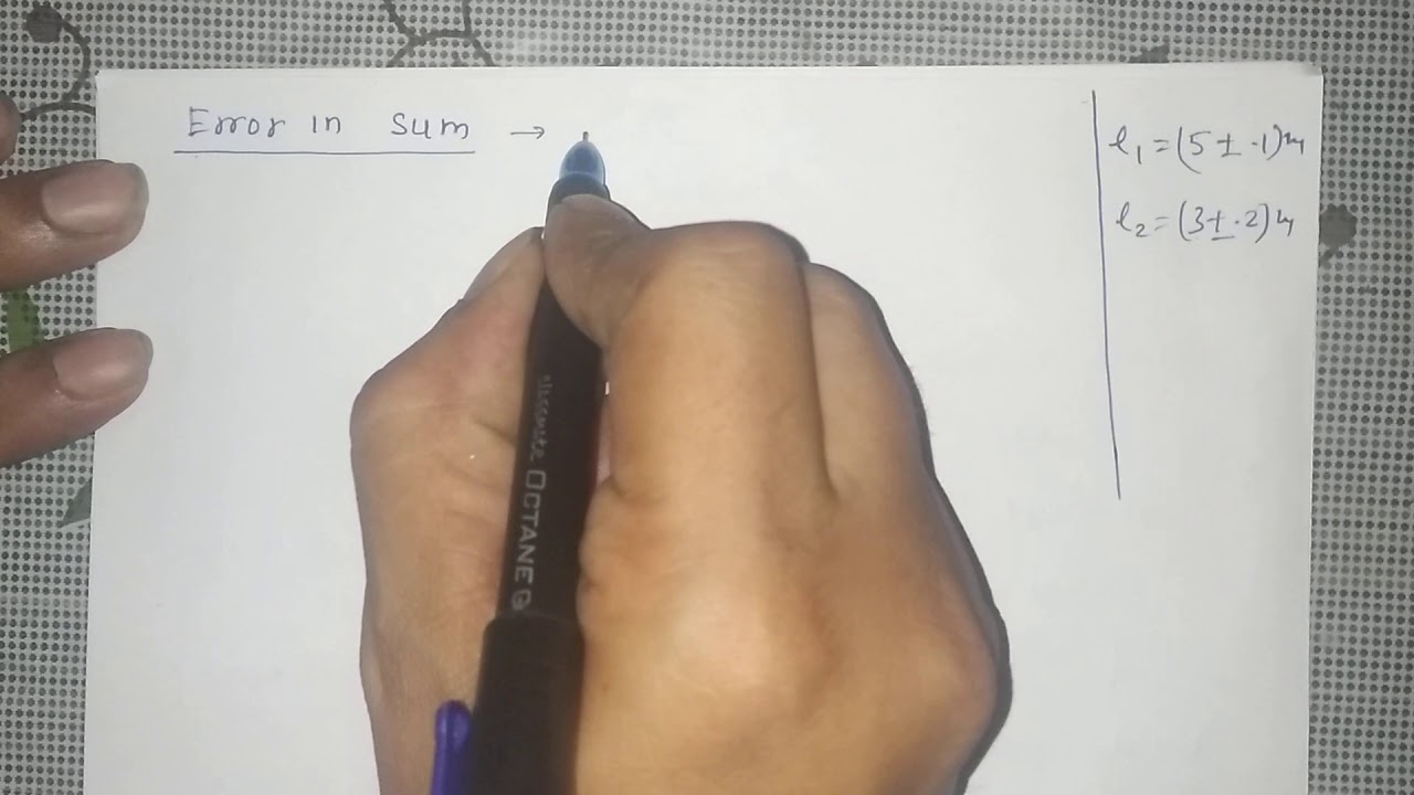 Errors, type of errors, errors in sum and difference - YouTube