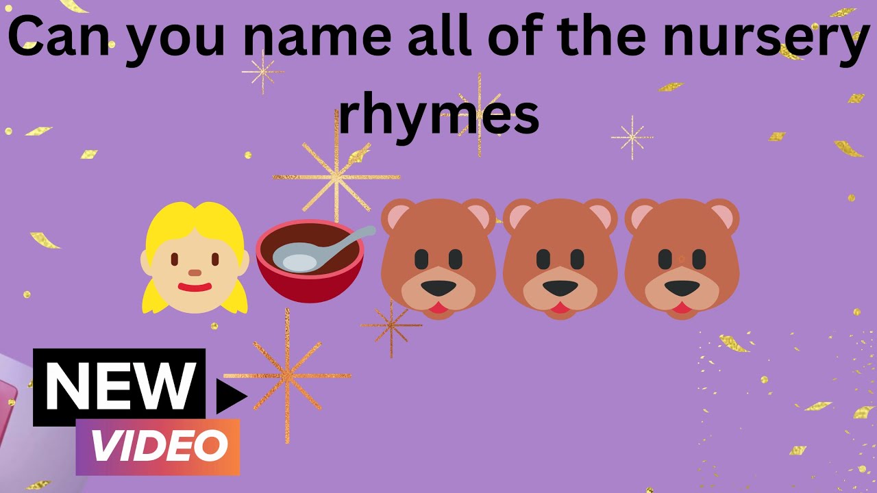 Guess the nursery rhymes | Emoji Challenge - YouTube