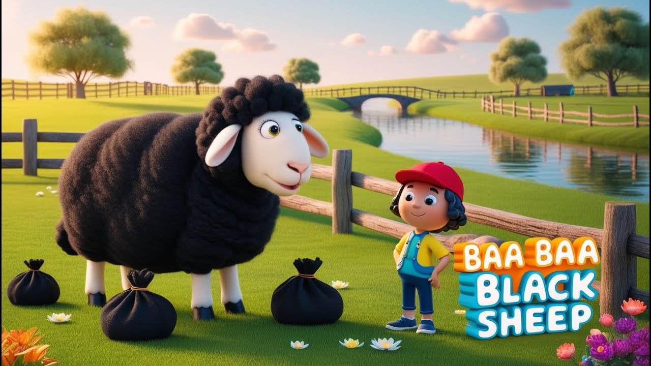 Baa Baa Black Sheep | Popular Nursery Rhymes & Kids Songs | Fun Animal ...