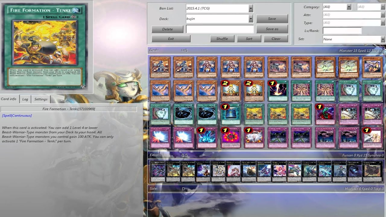 Yugioh Deck Profile Bujin April 2015 - YouTube