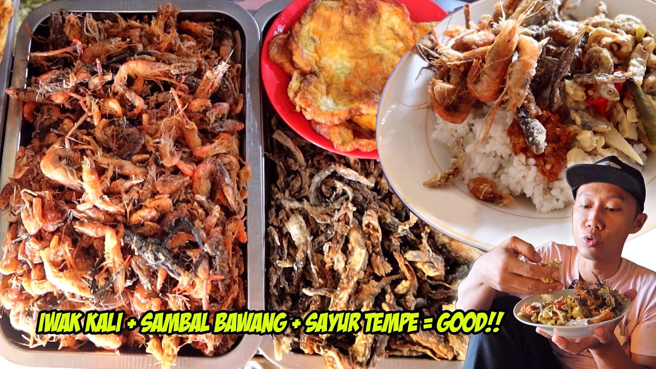 Nasi Iwak Kali Sambal Bawang Lodeh Tempe di warung pinggir sawah ...