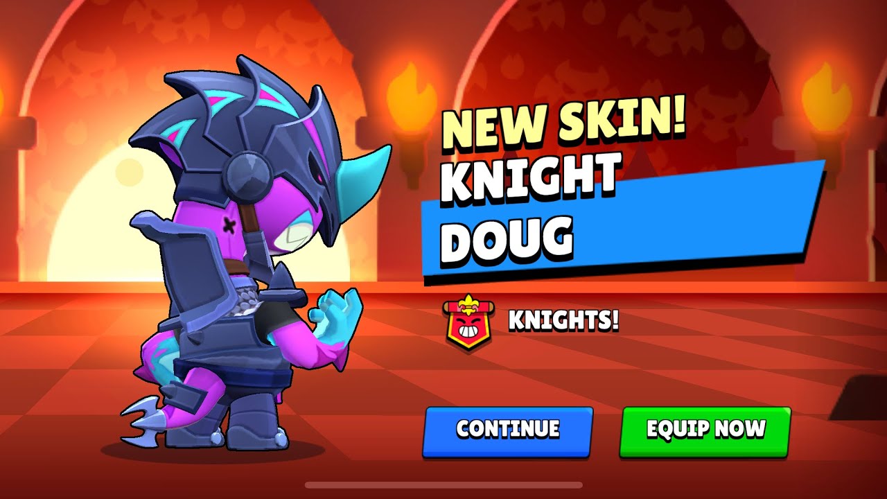 How to get the new knight Doug skin in brawl stars! - YouTube