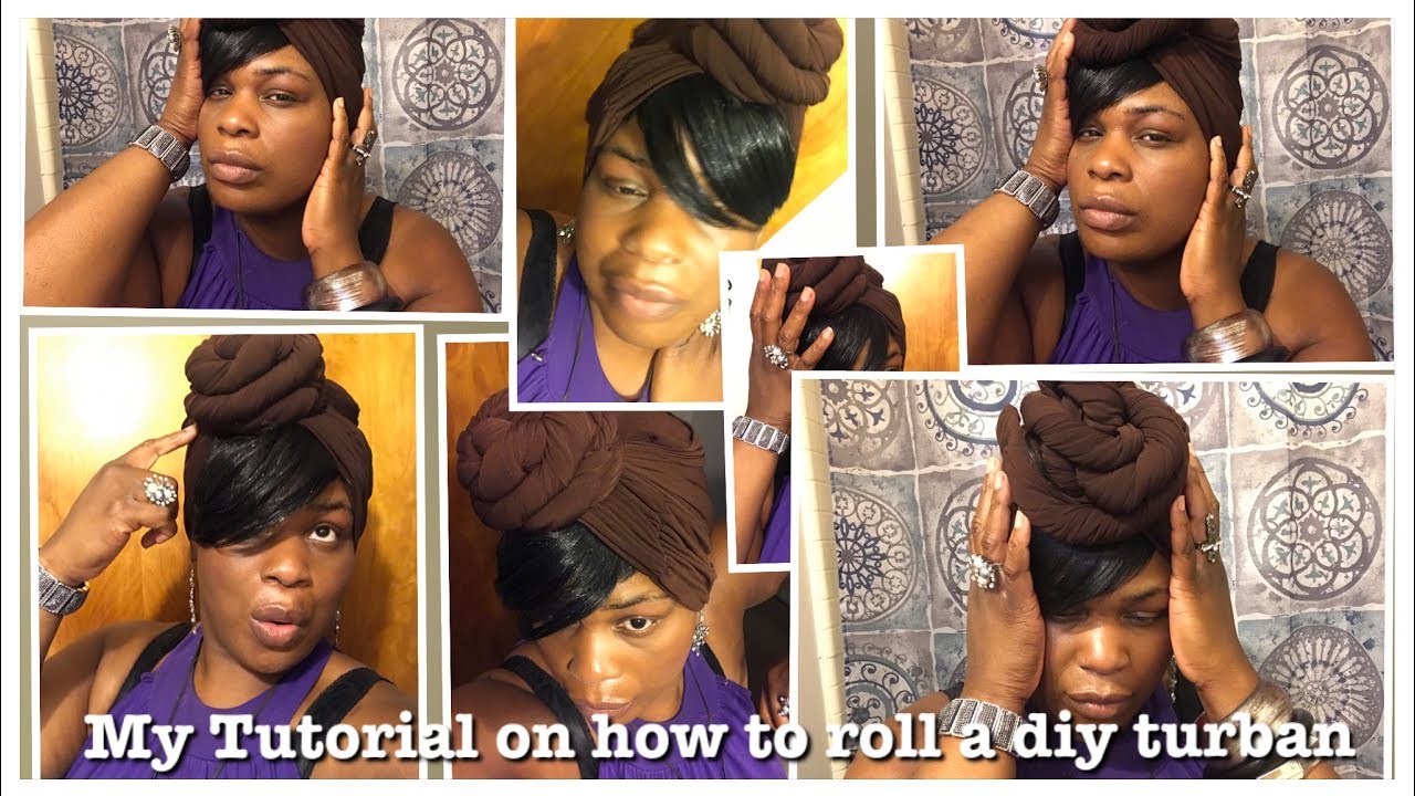 How to My Tutorial on how to roll a and diy a turban - YouTube