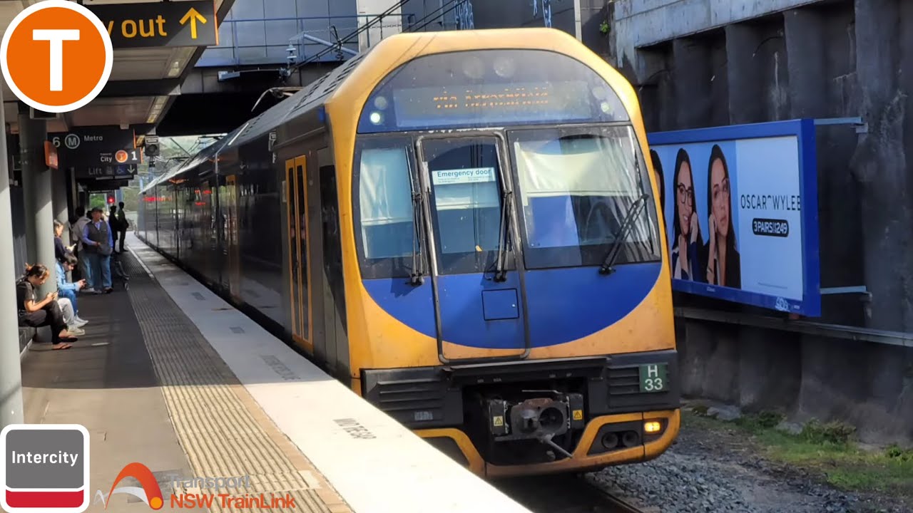 NSW Trains H33 + H53 Oscar H set train ride from Strathfield-Central ...