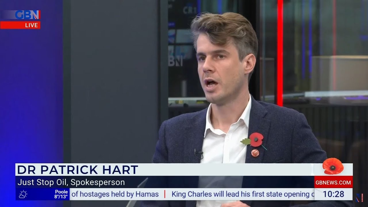 Dr Patrick Hart | GB News | 7 November 2023 | Just Stop Oil - YouTube