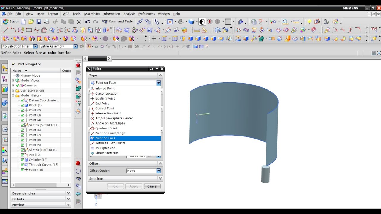 Chapter 3 I Unigraphics NX CAD Datum Point Tutorial for Beginners I ...