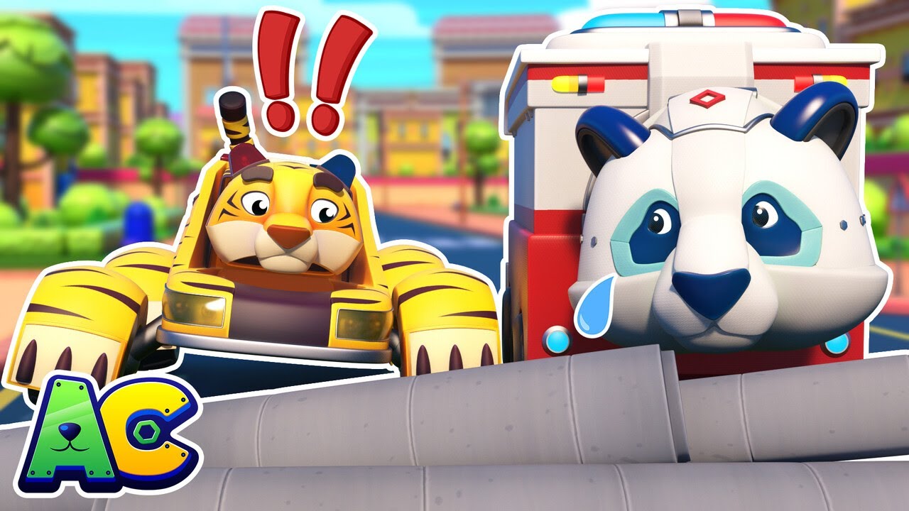 TIGER POLICE CAR helps the AMBULANCE! | Cars Rescue Team - YouTube