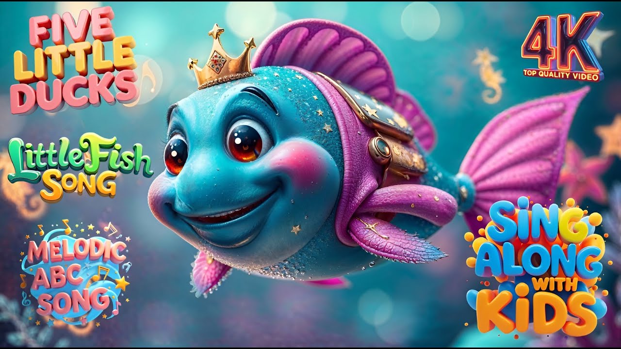 FIVE LITTLE DUCKS | Little fish- A Fun and Catchy Kids Song | Inspired ...