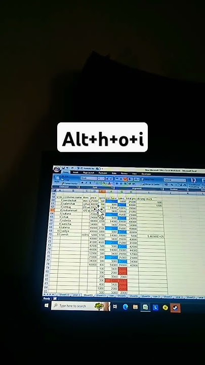 |autofit row and columns shortcut key in excel|#excel #computer # ...