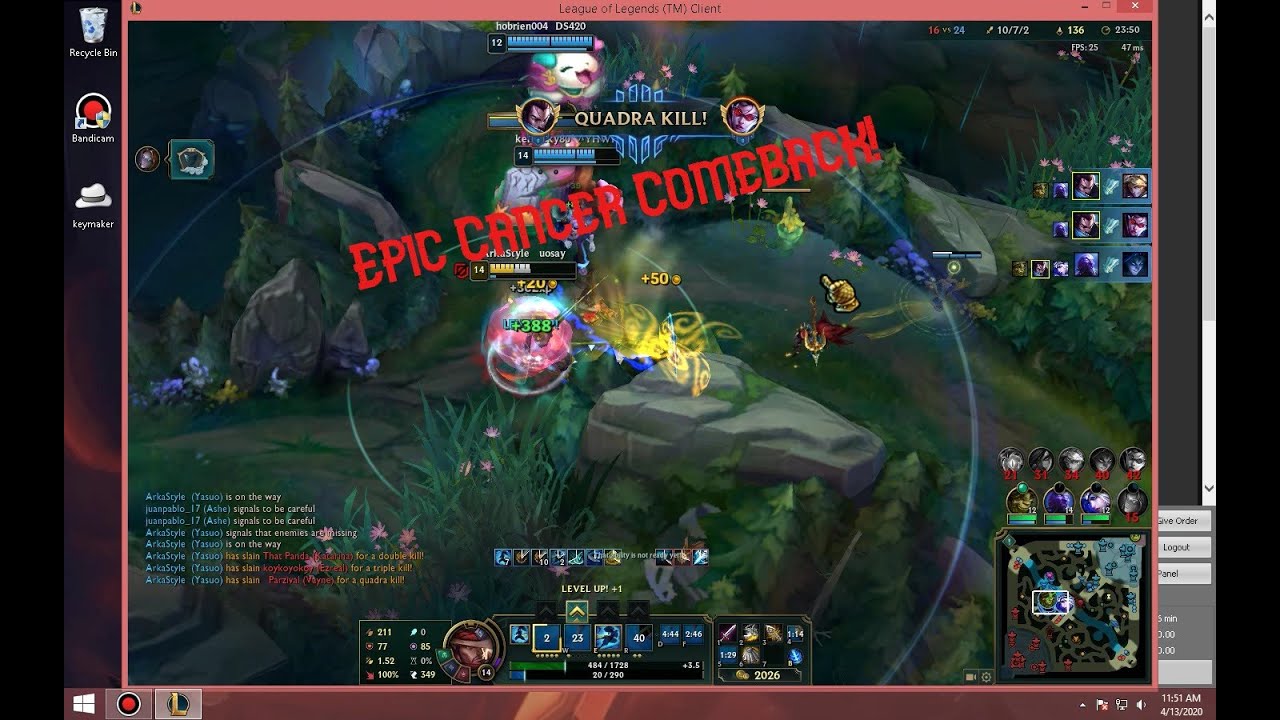 ArkaStyle l My Second Stream Epic Cancer Comeback! Hehe - YouTube