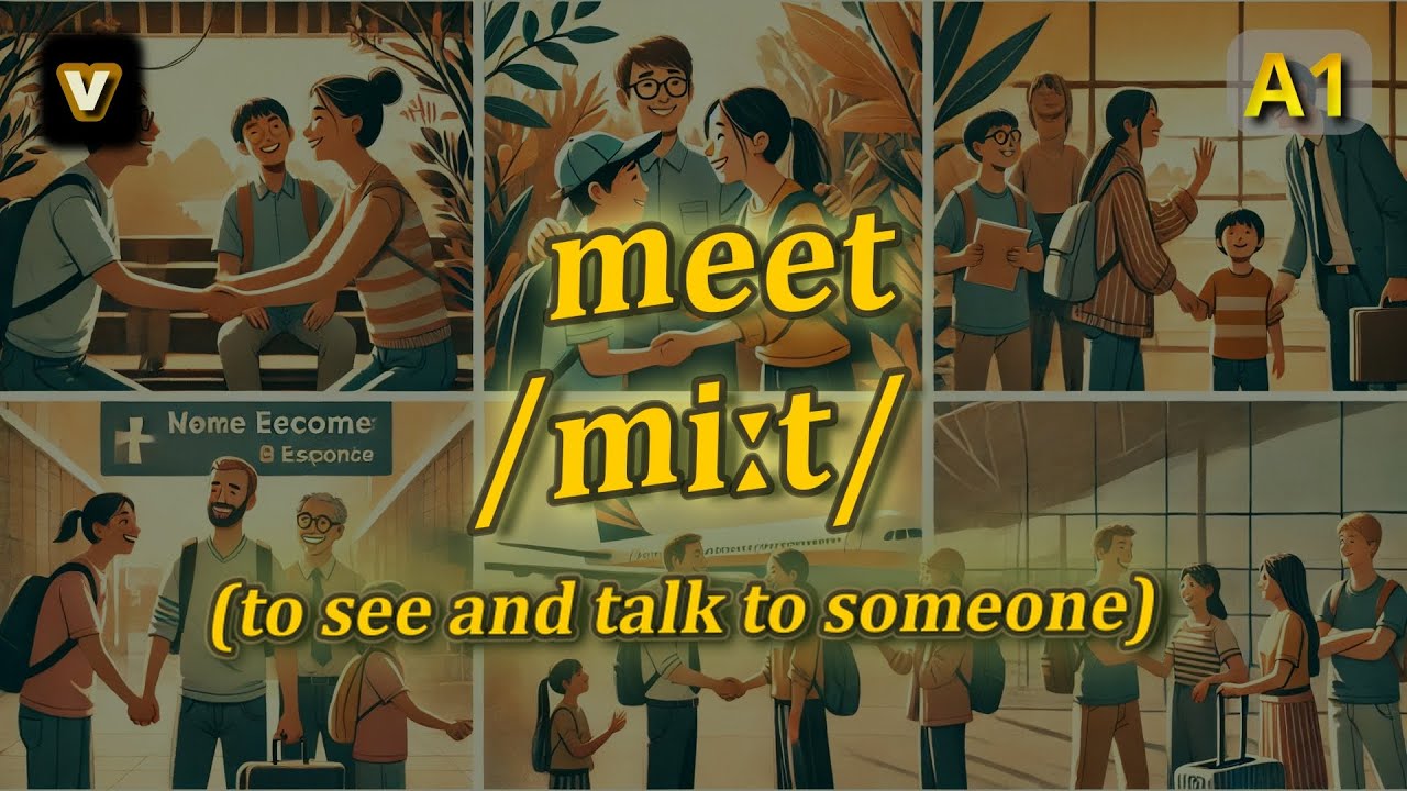 [v] Meet meaning (to see and talk to someone) with 5 examples - YouTube