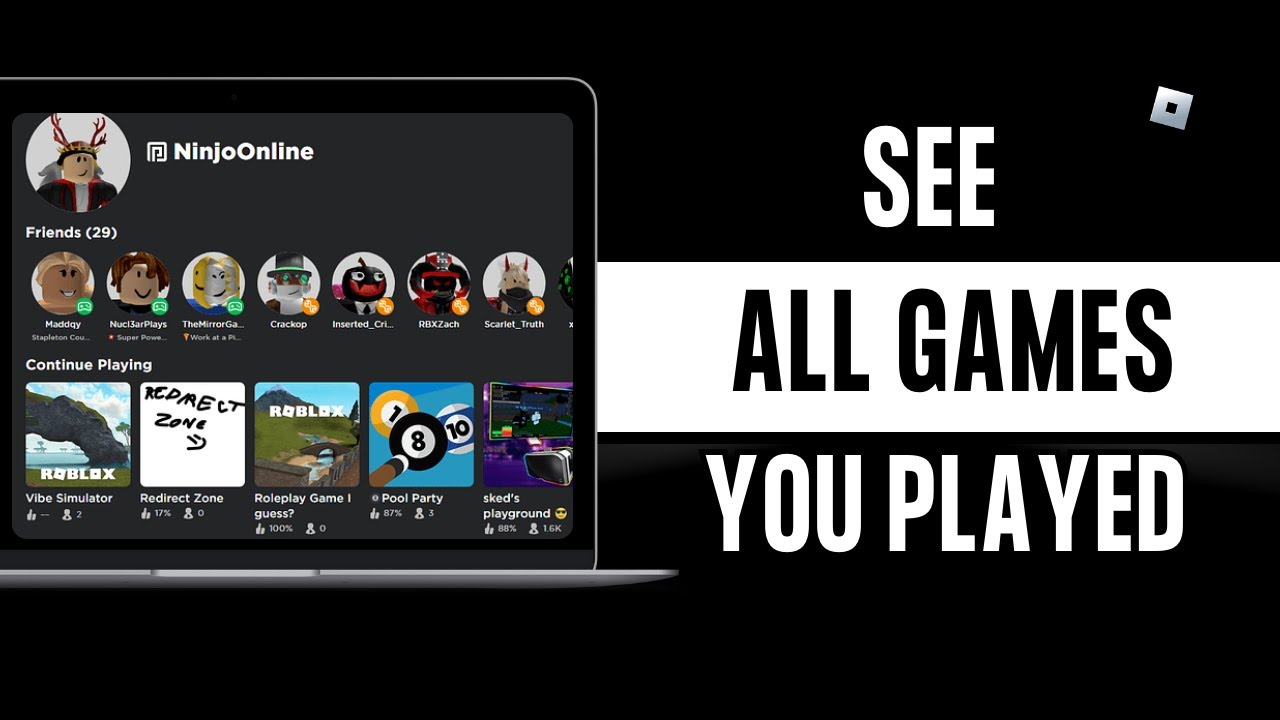 How to See ALL Games You Played on Roblox | Complete Roblox Game ...