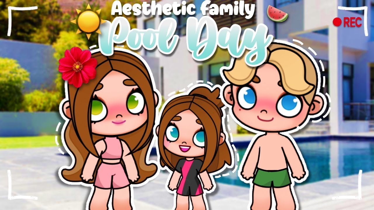 *AESTHETIC* FAMILY POOL DAY🌊🍉☀️ || *VOICED🔊* || AVATAR WORLD - YouTube