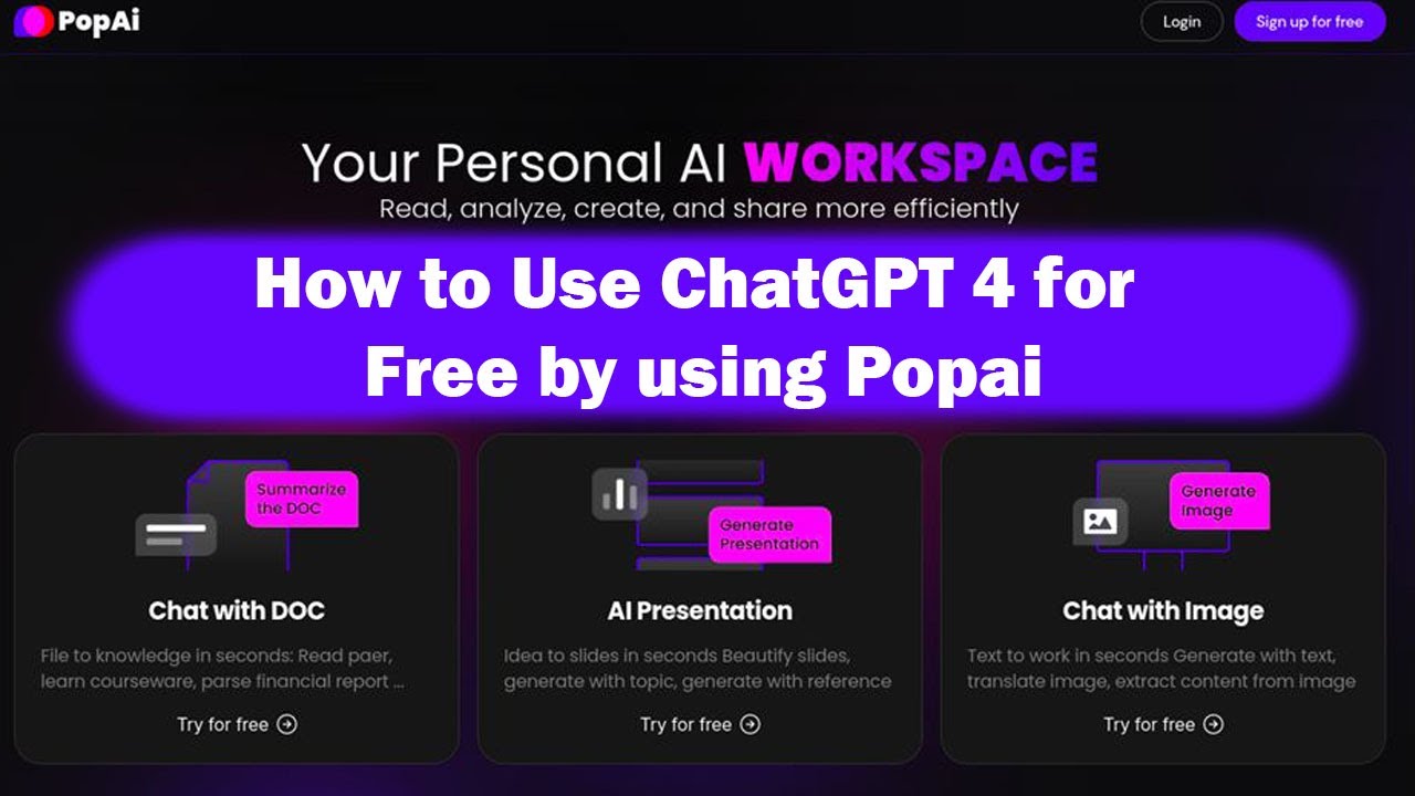 How to Use ChatGPT 4 for Free Using Popai Tool | Step-by-Step Guide ...