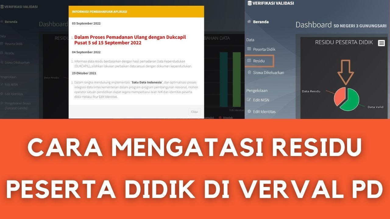 CARA EDIT IDENTITAS SISWA YANG MASUK DI RESIDU DI VERVAL PD 2022 - YouTube
