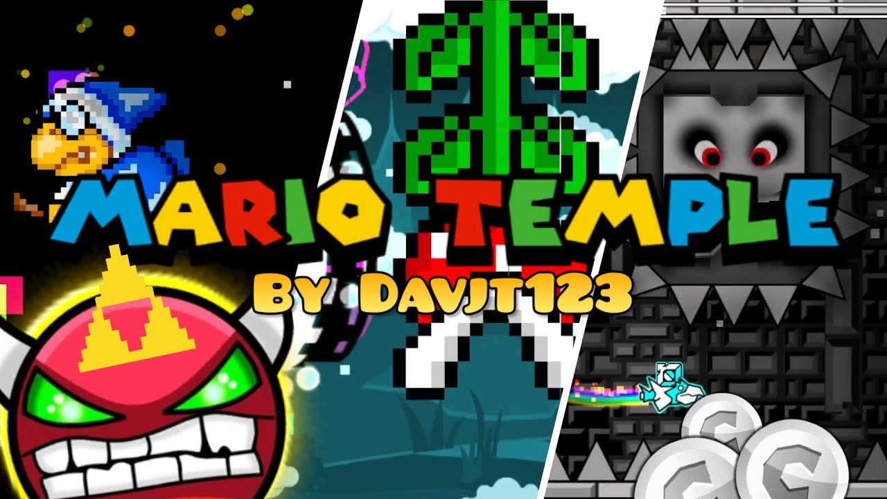 MARIO TEMPLE - El templo de Mario | [Hard Demon] (3 coins) | Geometry ...