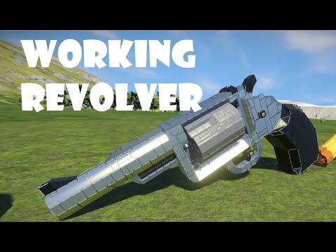 FULLY WORKING REVOLVER Space Engineers - YouTube