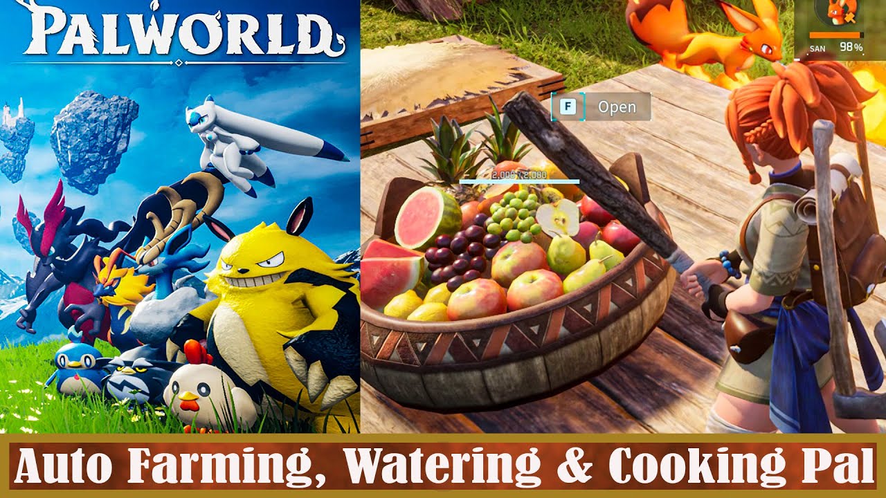 Auto Farming, Watering & Cooking Pal Palworld - YouTube