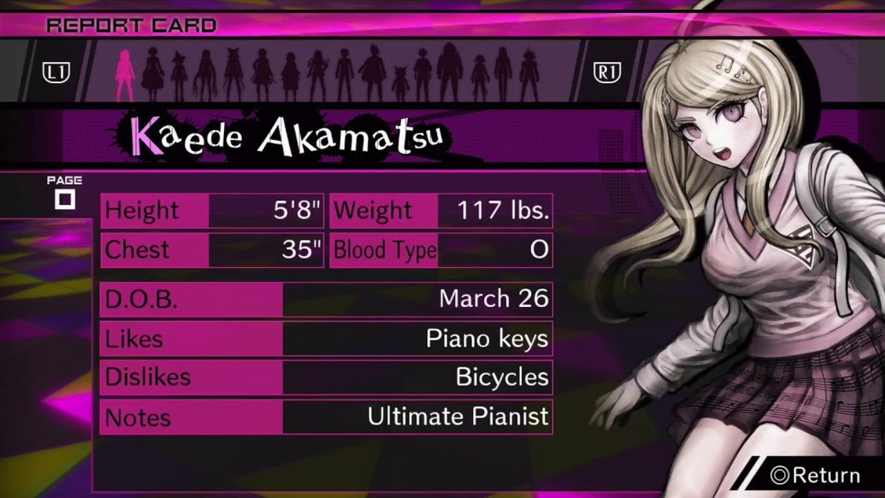 Danganronpa Saga ~ V3 Extras "All Report Card/Skills/Gifts/Monopad ...