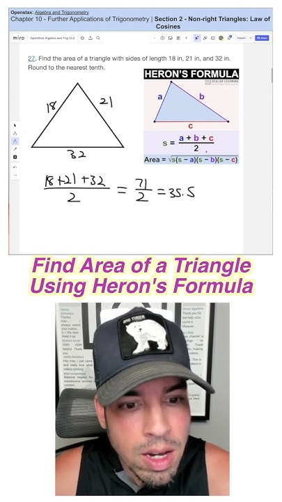 Find Area of a Triangle Using Heron's Formula - YouTube