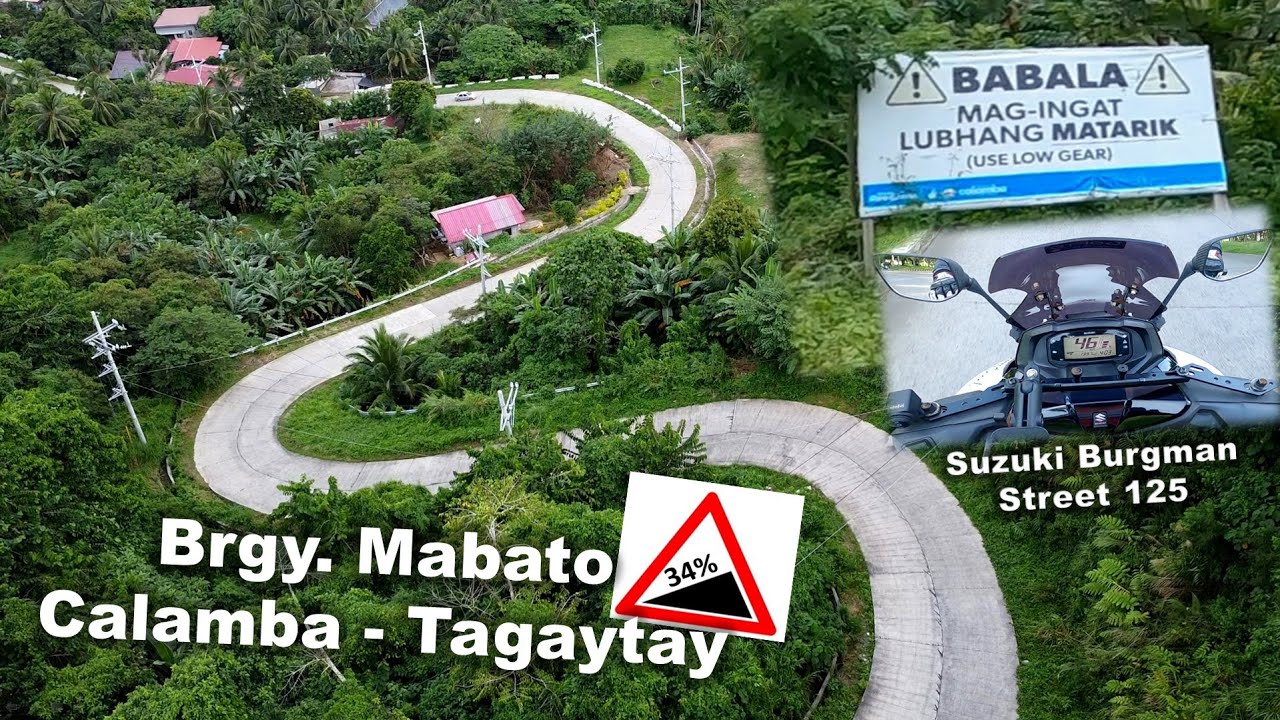 SNAKE ROAD | Brgy. Mabato | TAGAYTAY CALAMBA with Drone Shots | SUZUKI ...