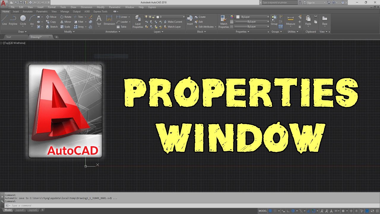 Intro To AutoCAD Properties Window YouTube intro-to-autocad-properties-window-youtube