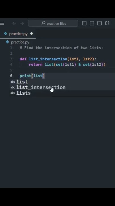 Find the intersection of | #python #pythonprogramming#coding#learnpython #pythonforbeginners ...