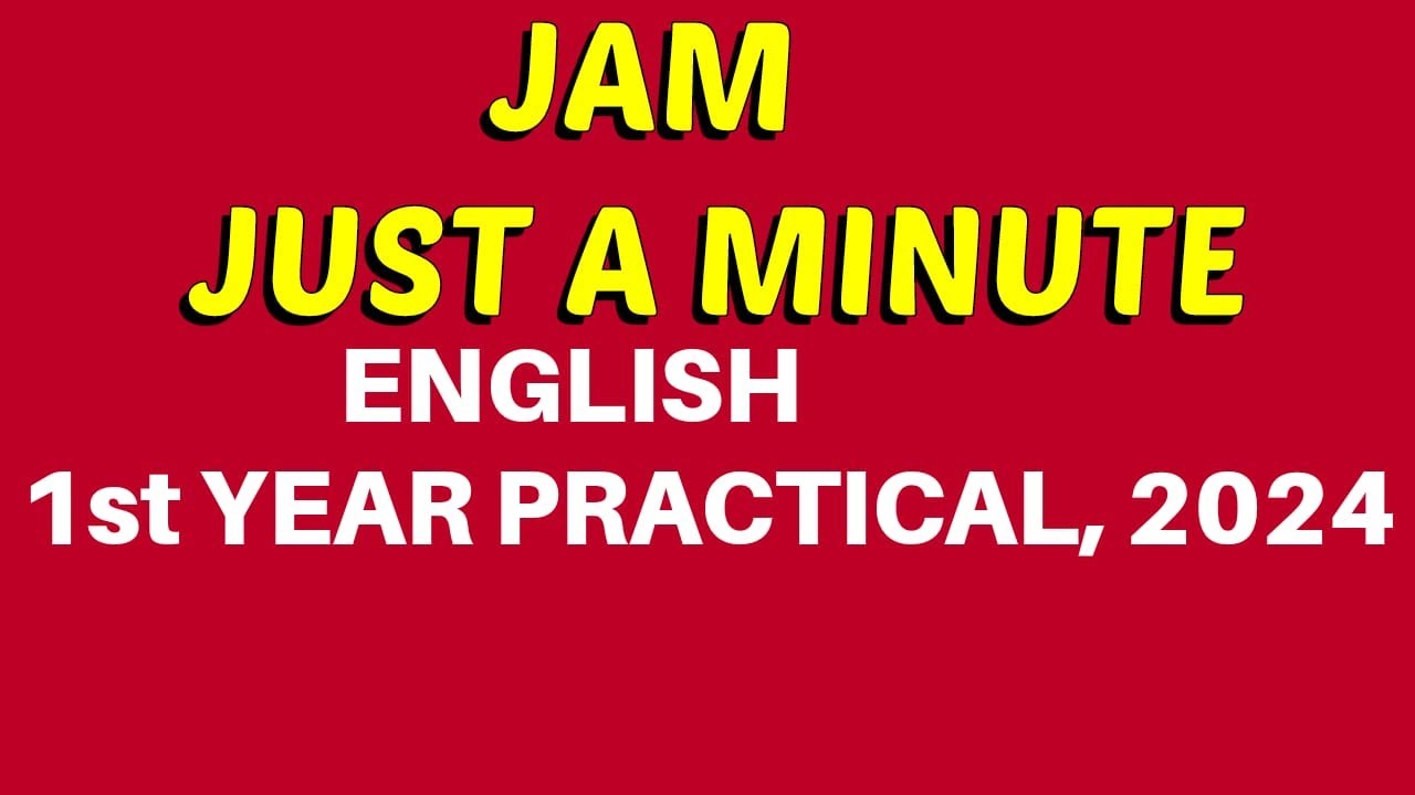 Jam Inter First Year English Practical 2024 Youtube 6323