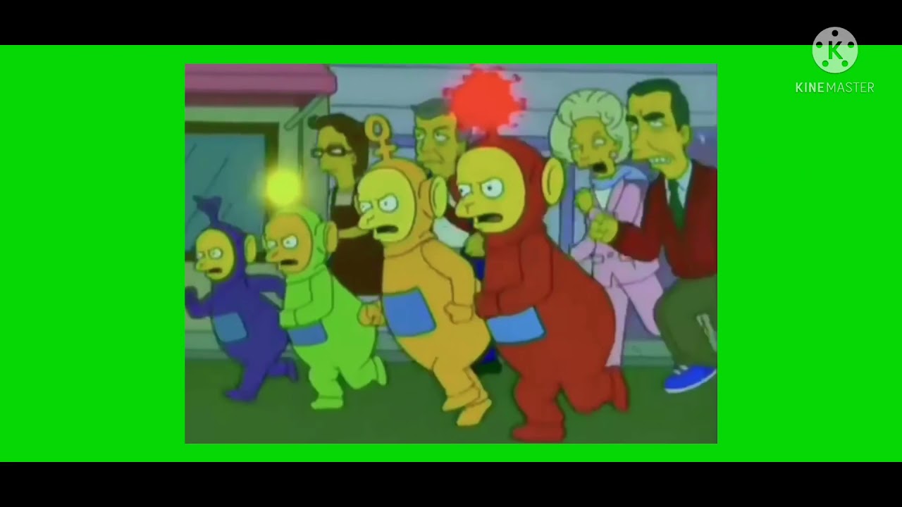 Teletubbies Shooting the Simpsons Green Screen Template - YouTube