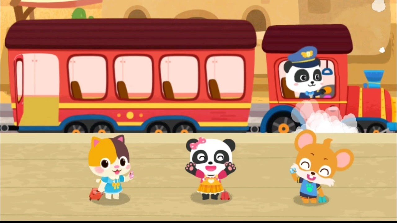 Baby panda's Train | Little panda Rescues Super Train | baby panda ...