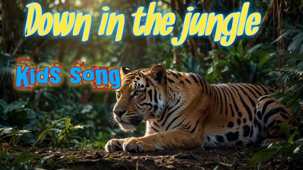 Down in the jungle! nursery Rhymes & kids song!sing along with your ...