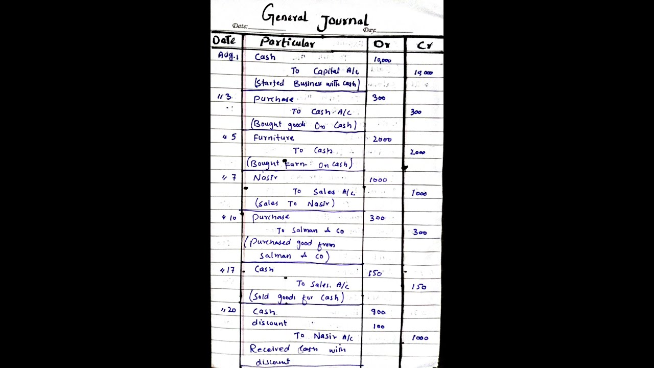 |How to make general journal entries| Accounting Journal Entries ...