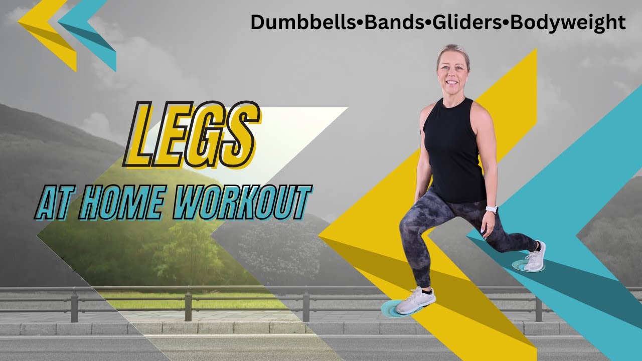 🔥 Tabata Legs Workout at Home | Dumbbells, Gliders, Bands, or ...