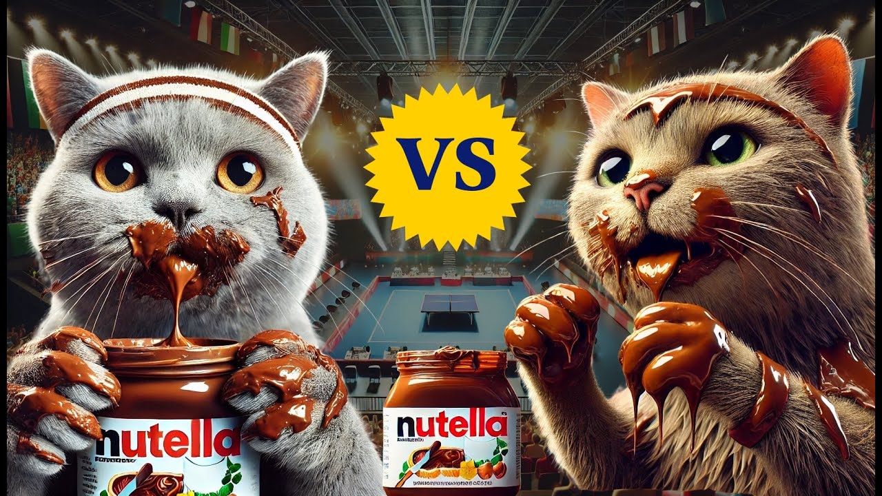 The Battle of Two Cats for Nutella/ Trận chiến của hai chú mèo vì ...