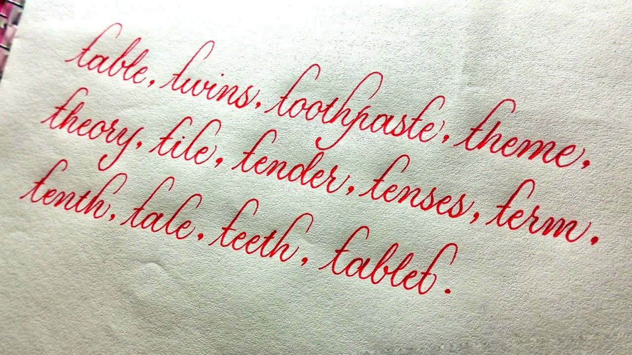 Beautiful cursive handwriting with pen | how to write beautiful with ...