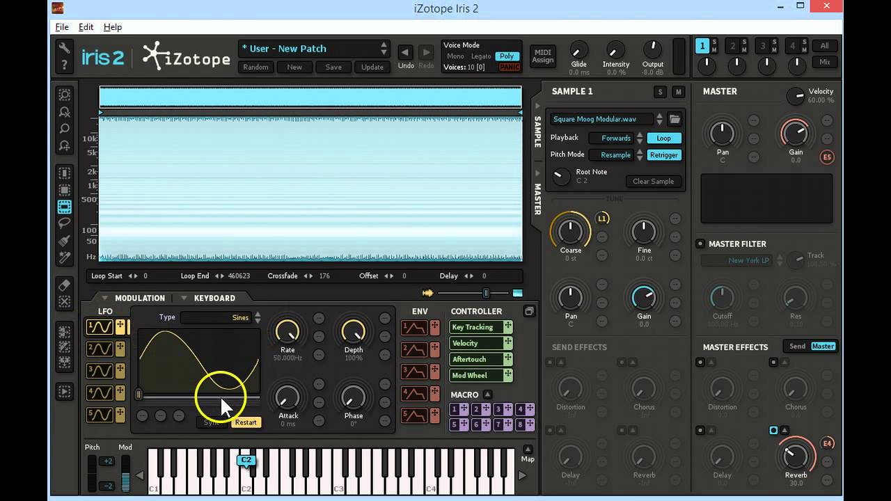 Iris 2 Experiment 03 - Mangling Moog Modular Square Wave with Audio ...