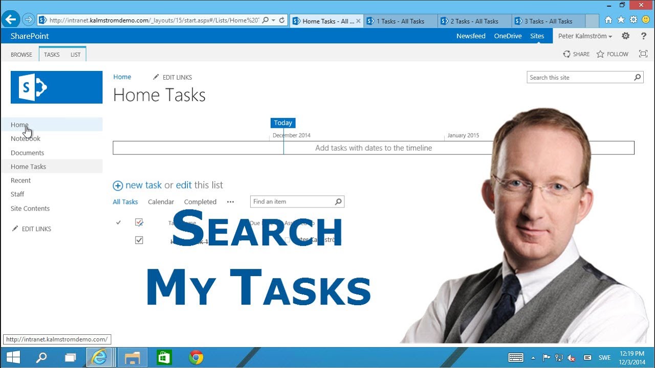 SharePoint 2013 Search: My Open Tasks - YouTube