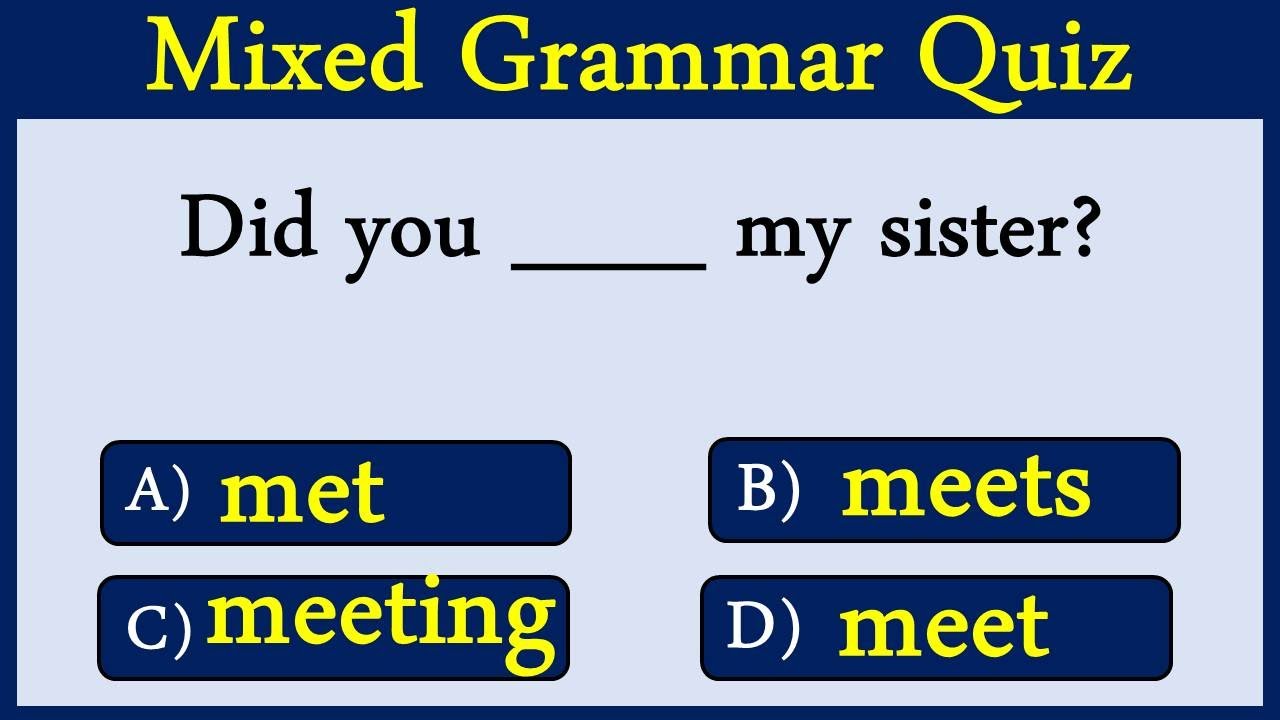 Mixed English Grammar Quiz 70: Can You Score 10/10 In This Quiz? - YouTube